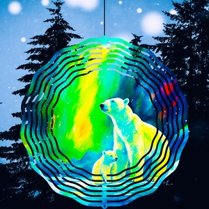 Polar Bear Wind Spinner Sublimation Designs | Polar Bear PNG Art ...