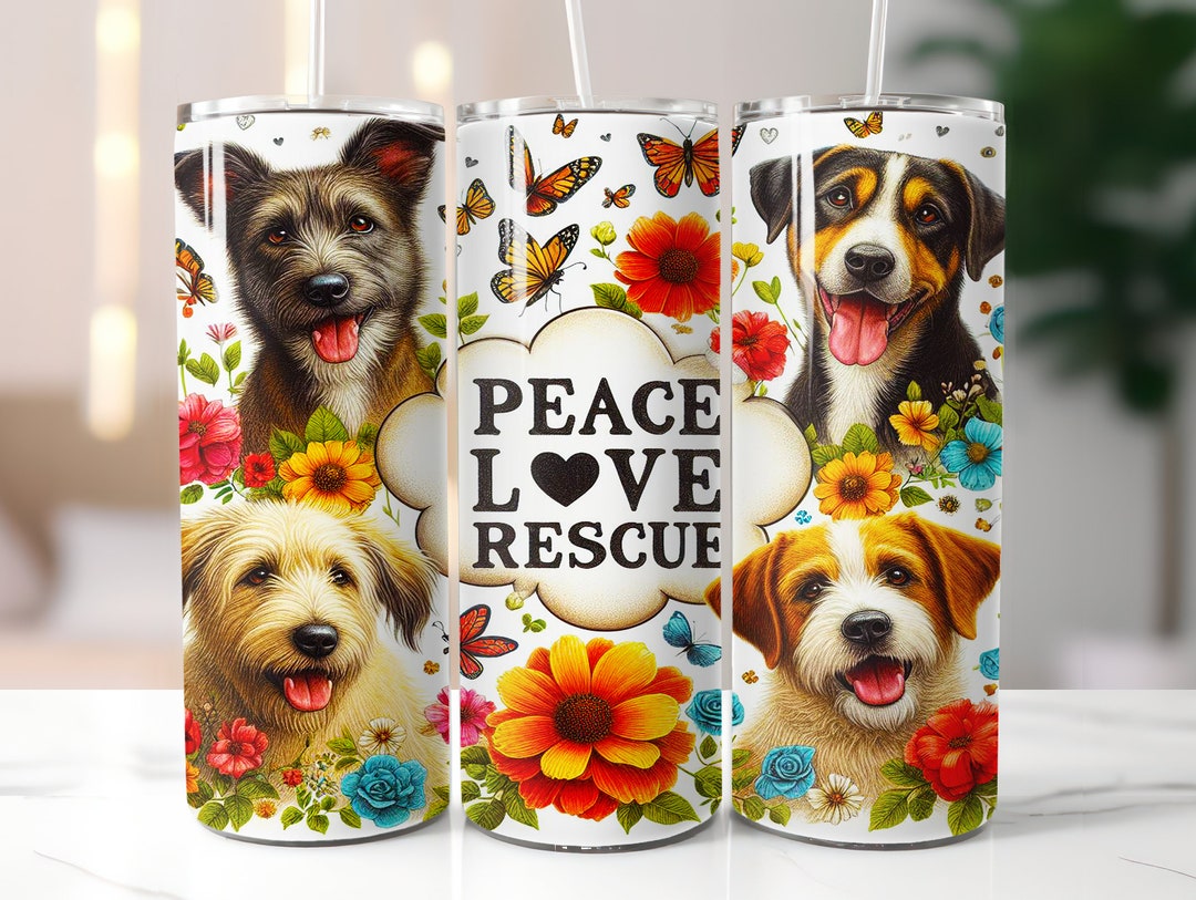 Dog Mom Skinny Tumbler Sublimation Design | Rescue Dog Sublimation ...