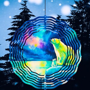 Polar Bear Wind Spinner Sublimation Designs | Polar Bear PNG Art ...