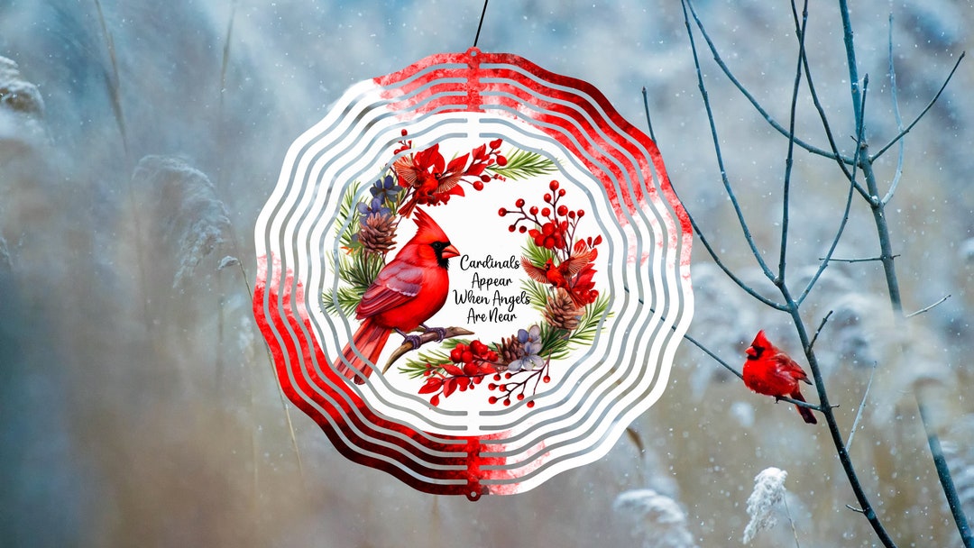 Red Cardinal Wind Spinner PNG, Cardinal Wind Spinner Sublimation Design ...