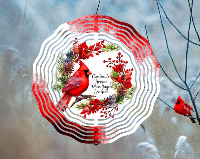 Red Cardinal Wind Spinner PNG, Cardinal Wind Spinner Sublimation Design ...