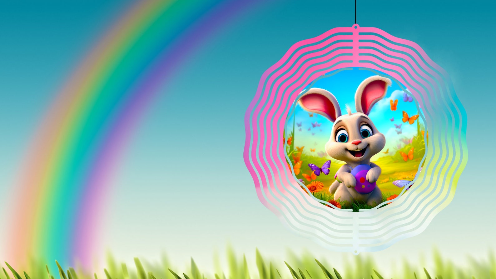 Easter Wind Spinner PNG, Easter Yard Spinner Sublimation Design, Easter ...