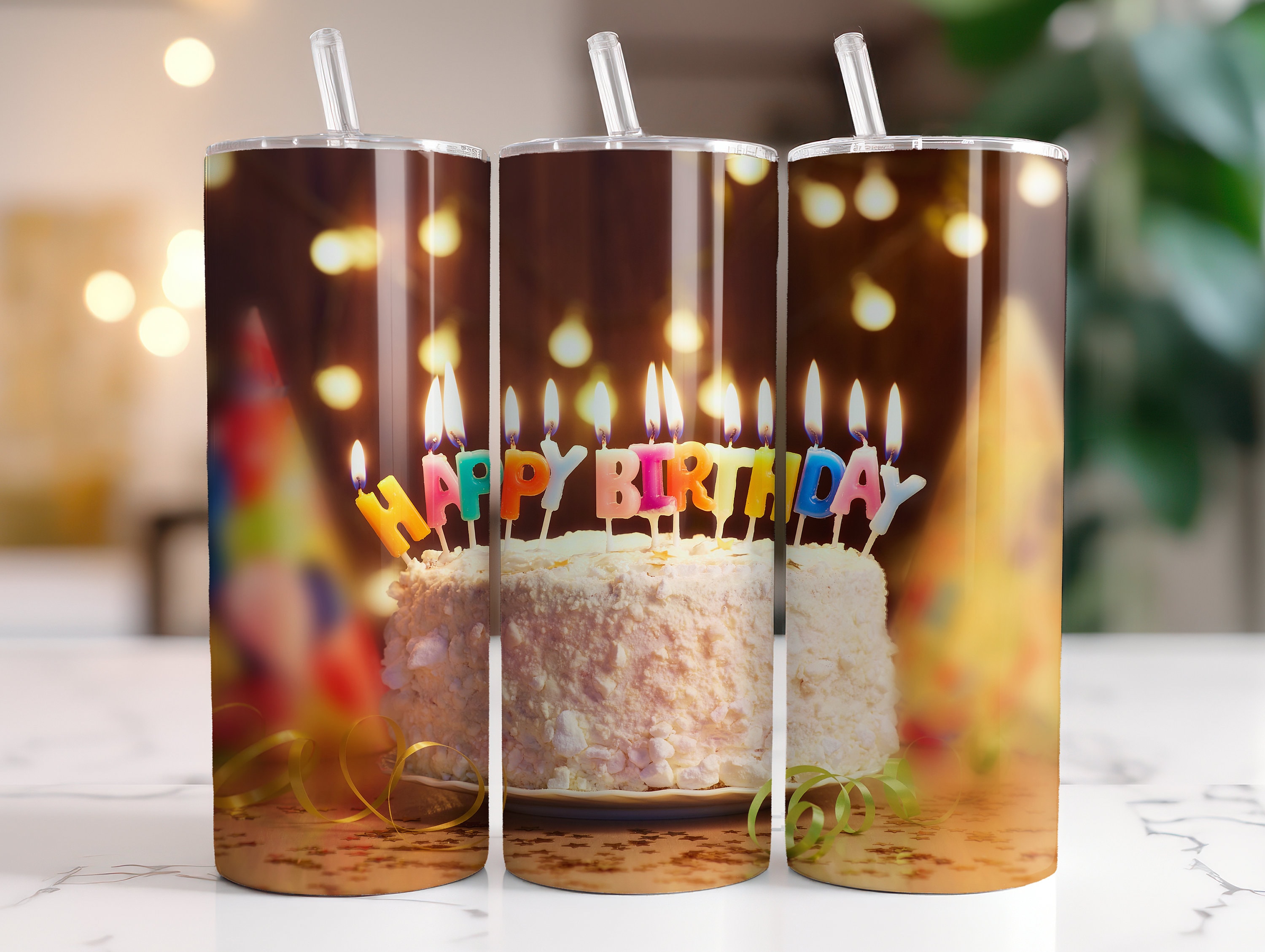 Happy Birthday Sublimation Designs: Happy Birthday Cake Tumbler Design ...