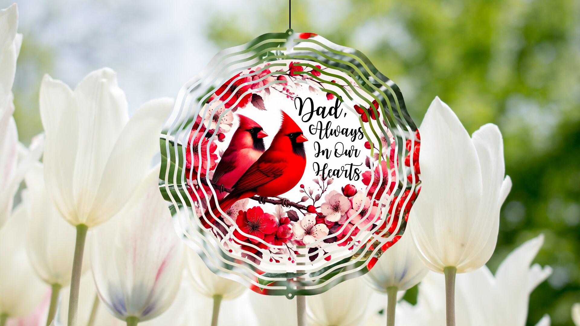 Dad Red Cardinal Wind Spinner PNG, Dad Cardinal Wind Spinner Design ...