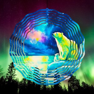Polar Bear Wind Spinner Sublimation Designs | Polar Bear PNG Art ...