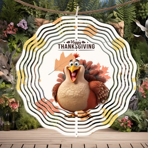 Thanksgiving Wind Spinner PNG, Turkey Wind Spinner Sublimation Design ...
