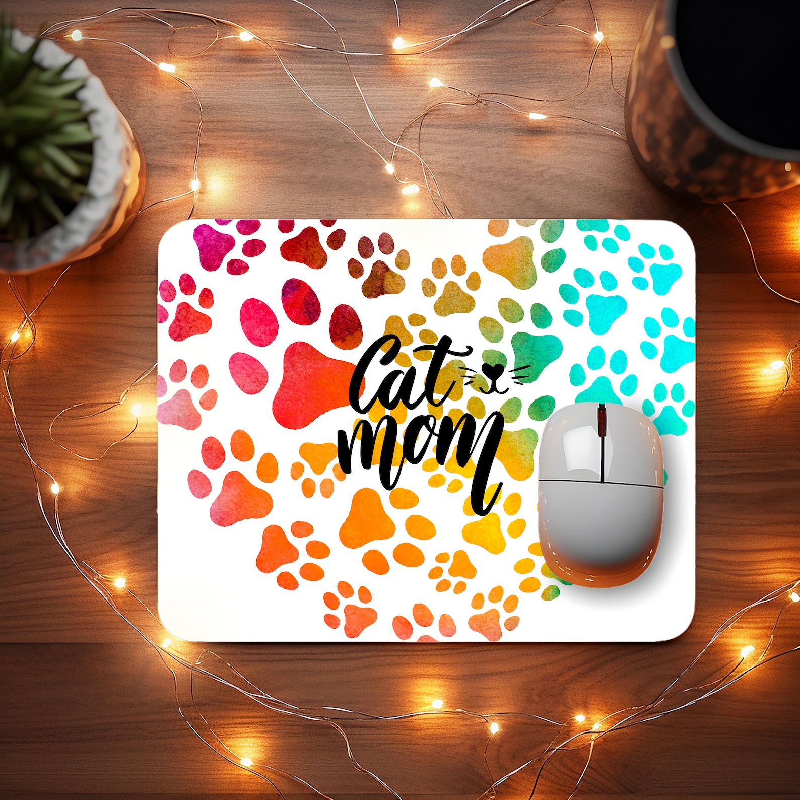 Cat Lover Mouse Pad | Cat Love PNG | Cat Mama Mouse Pad Sublimation ...