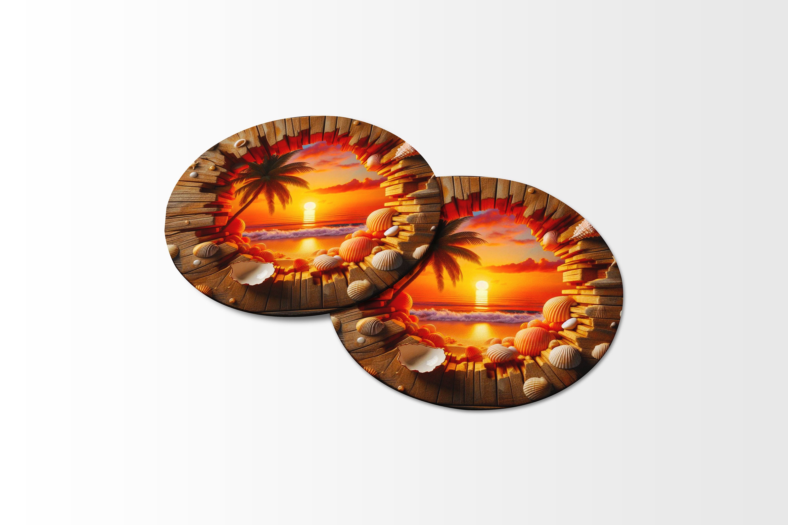 Beach Life Coasters PNG | Beach Square Coaster or Round Coaster Png ...