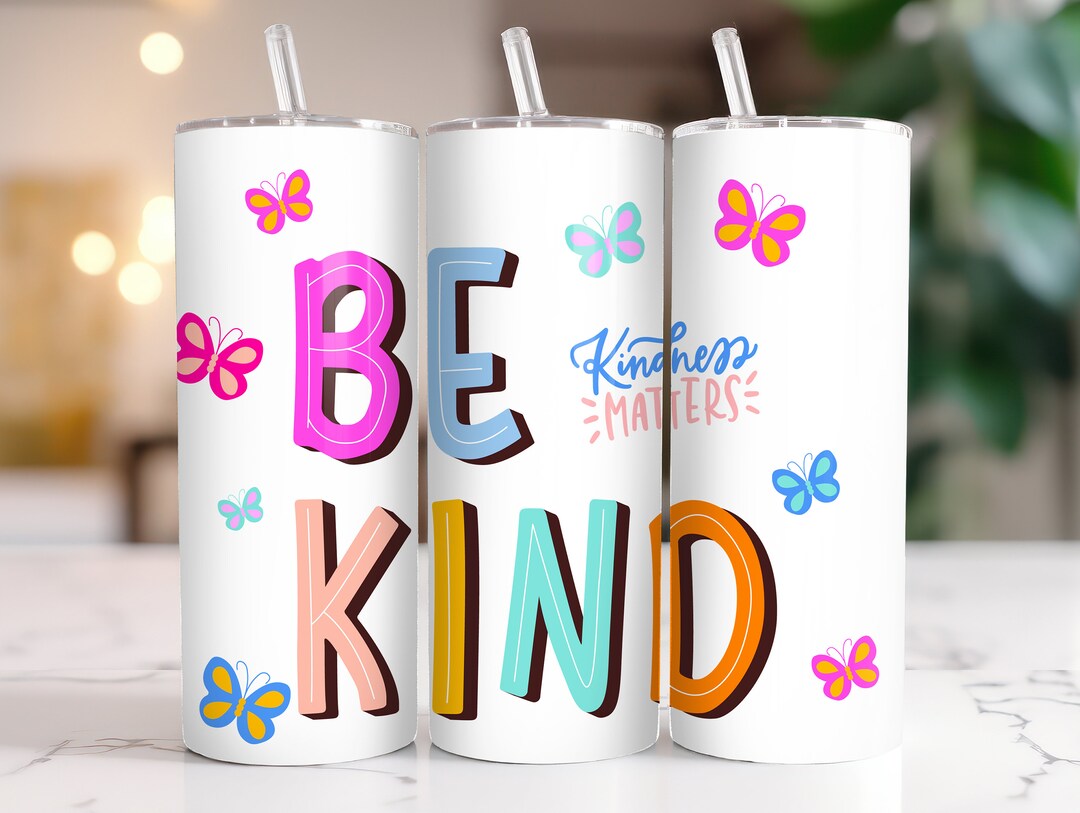 Be Kind Skinny Tumbler Wrap | 20oz Skinny Tumbler Be Kind | Bee Kind ...
