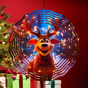 Reindeer Christmas Spinner Sublimation Designs | Reindeer PNG Art ...