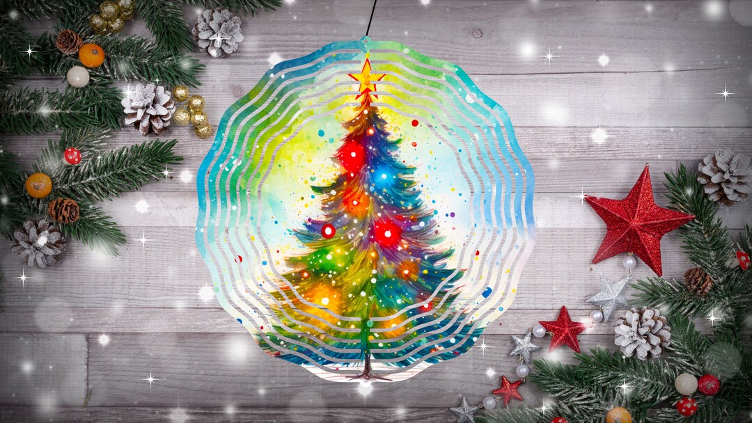 Christmas Tree Spinner Sublimation Designs | Christmas Tree PNG Art ...