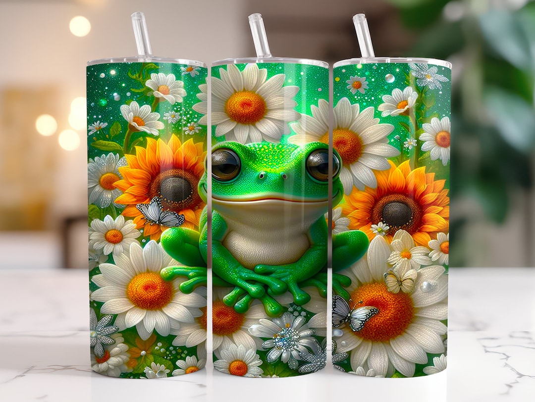 Frog Skinny Tumbler Sublimation: Frog Seamless 20 Oz Skinny Tumbler ...
