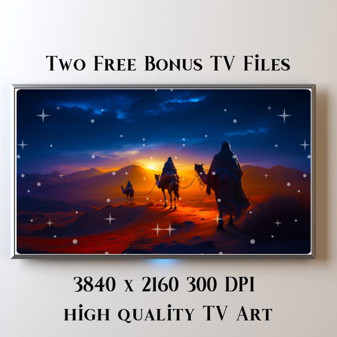 Christmas Nativity Scene Frame TV Art | Nativity Frame Art Christmas ...