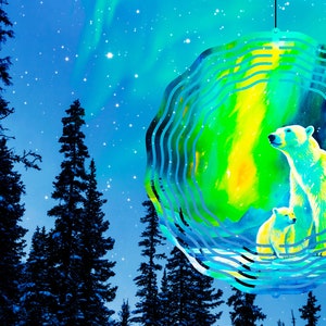 Polar Bear Wind Spinner Sublimation Designs | Polar Bear PNG Art ...