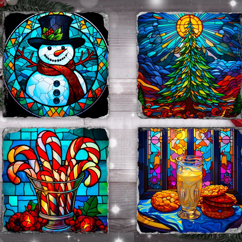 Christmas Coasters - Etsy