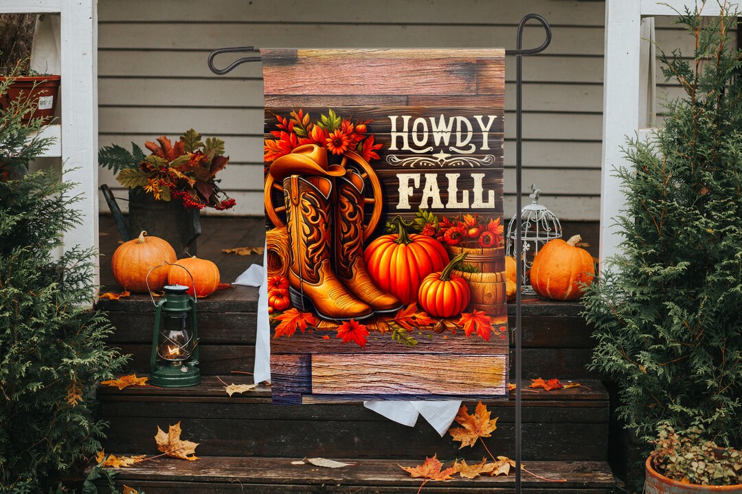 Fall Garden Flag Design | Howdy Fall Yard Flag Design Png Sublimation ...