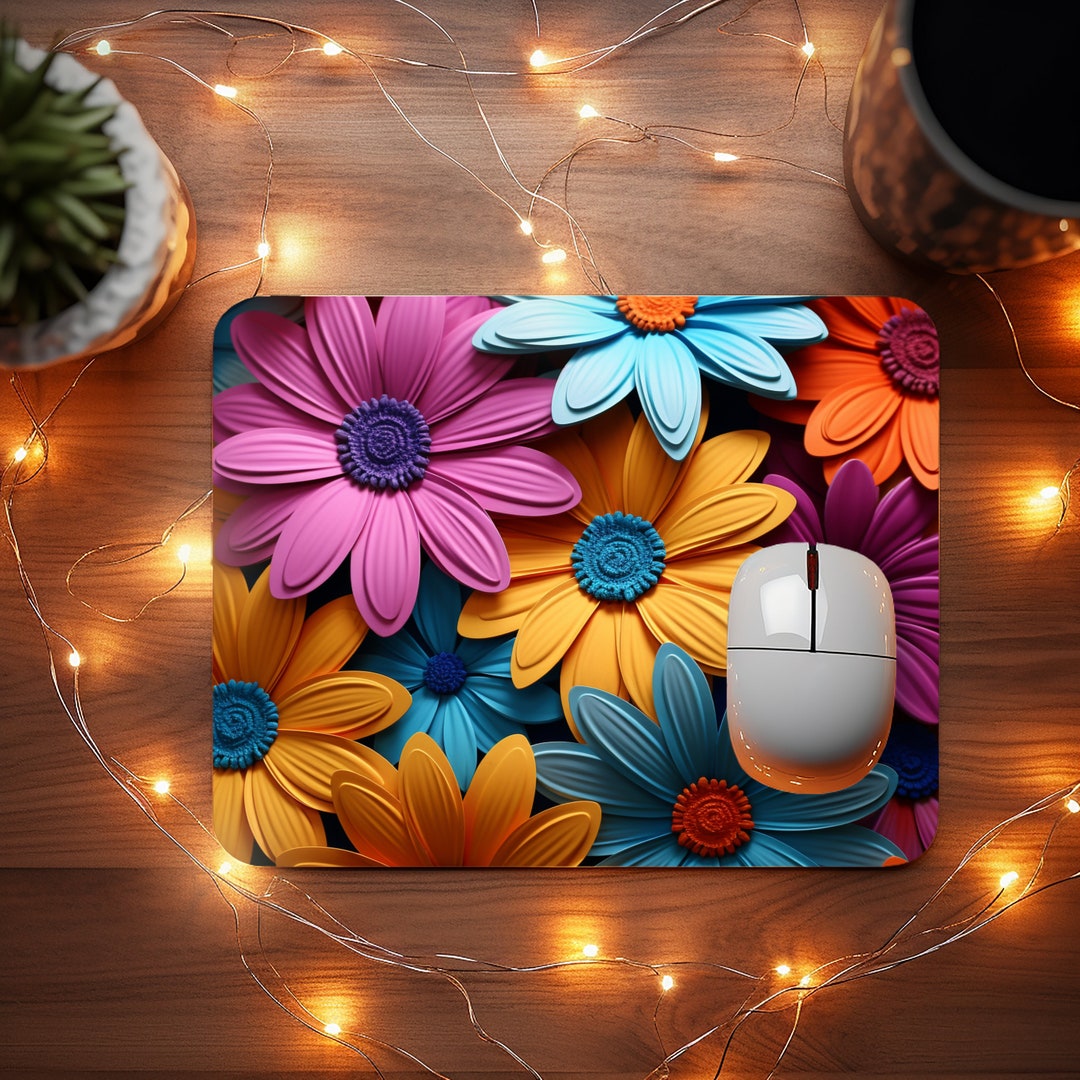 Mouse Pad Design PNG Flowers Mouse Pad Sublimation Square - Etsy