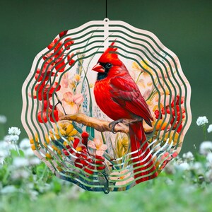 Red Cardinal Wind Spinner PNG, Cardinal Wind Spinner Sublimation Design ...
