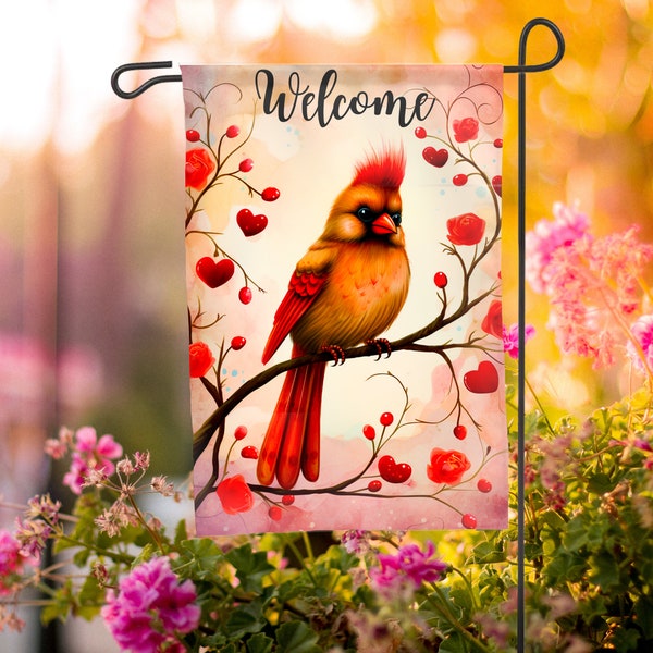 Cardinal Garden Flag Png - Etsy