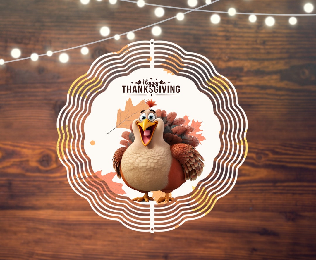 Thanksgiving Wind Spinner PNG, Turkey Wind Spinner Sublimation Design ...