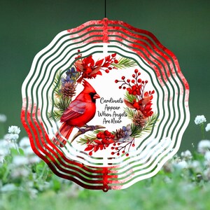 Red Cardinal Wind Spinner PNG, Cardinal Wind Spinner Sublimation Design ...