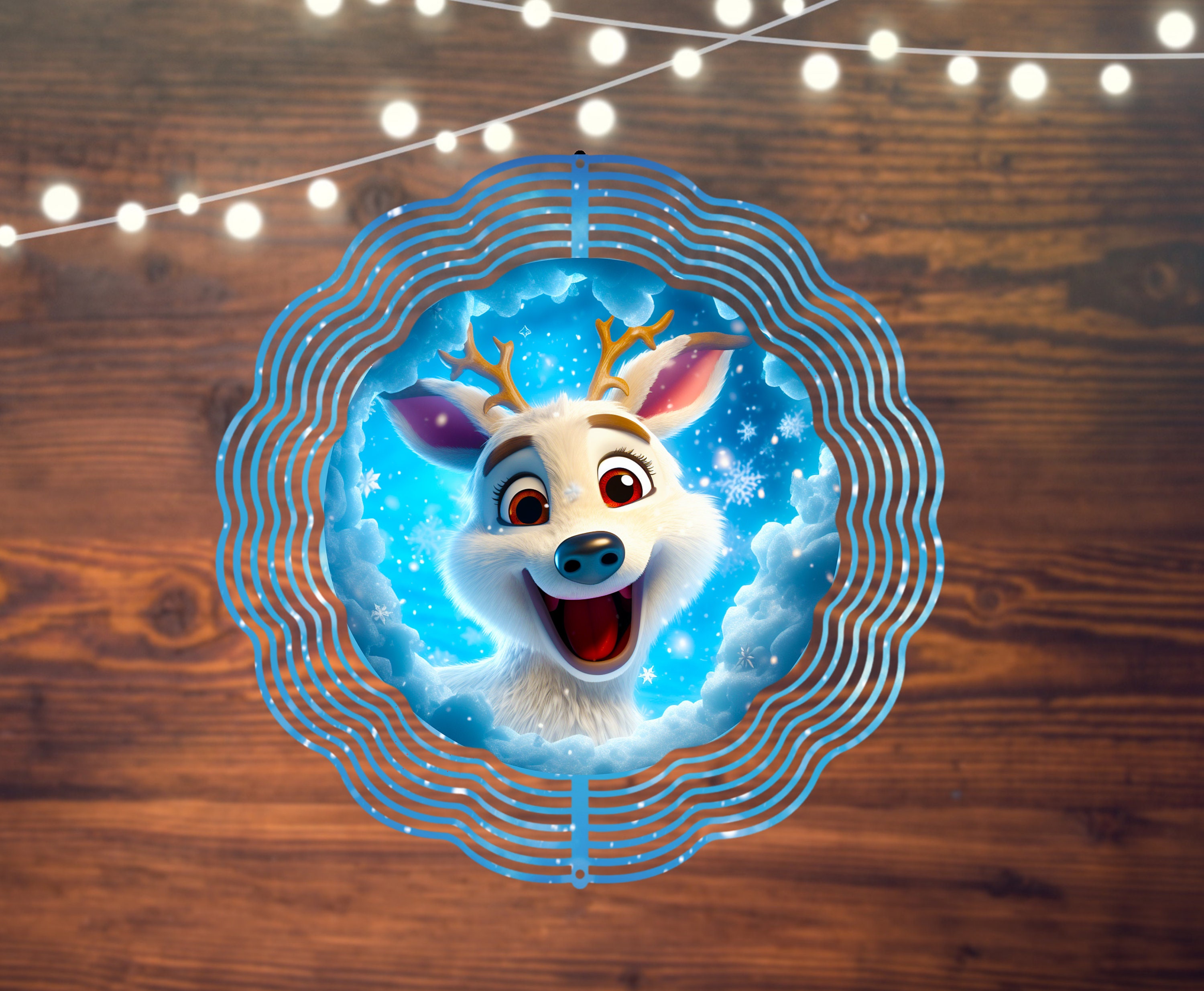 Reindeer Christmas Spinner Sublimation Designs | Reindeer PNG Art ...