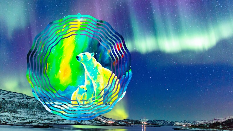 Polar Bear Wind Spinner Sublimation Designs | Polar Bear PNG Art ...
