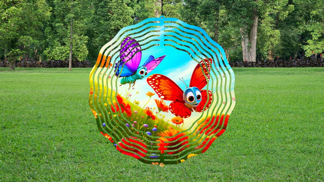Butterfly Wind Spinner PNG, Butterfly Wind Spinner Sublimation Design ...