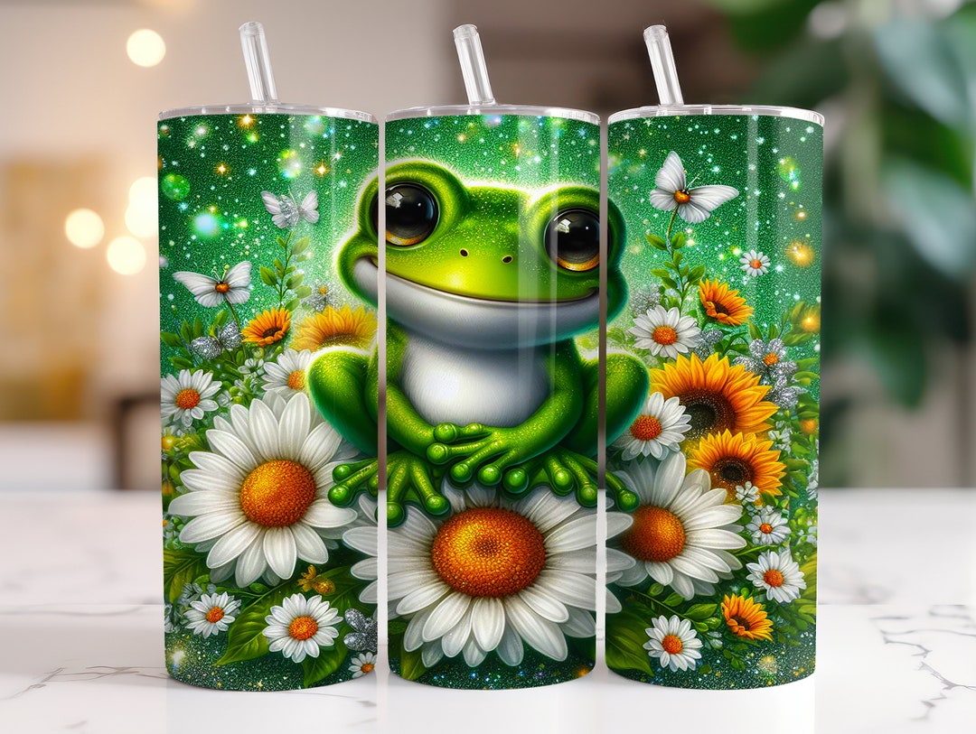 Frog Skinny Tumbler Sublimation: Frog Seamless 20 Oz Skinny Tumbler ...