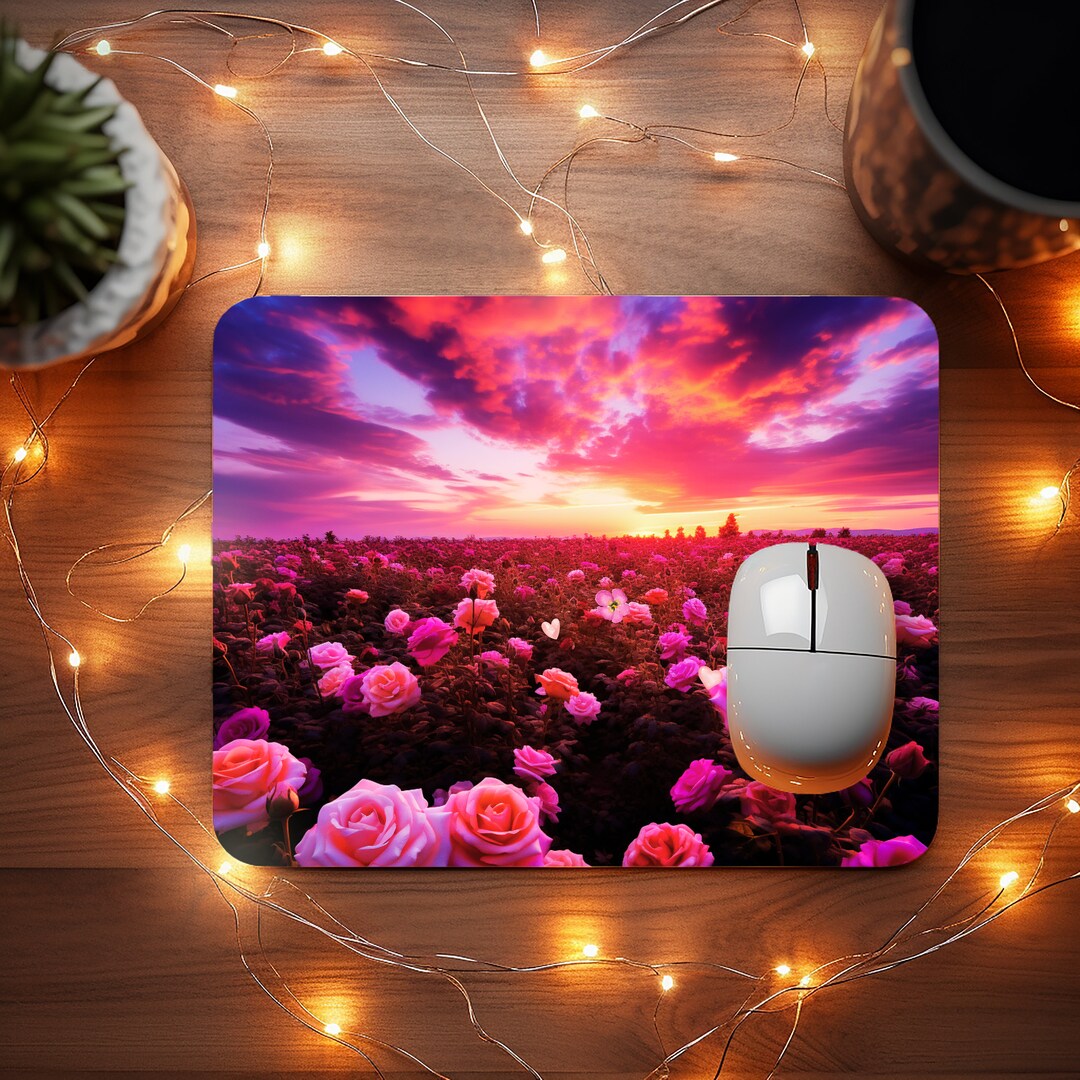 Mouse Pad Design PNG Flowers| Mouse Pad Sublimation Square Round ...