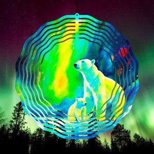 Polar Bear Wind Spinner Sublimation Designs | Polar Bear PNG Art ...