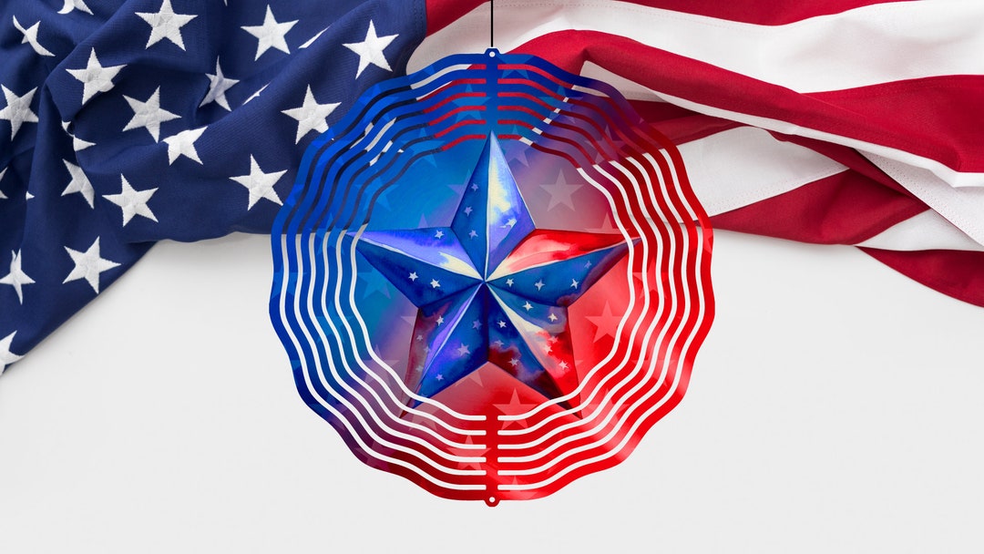 American Flag Wind Spinner PNG, American Flag Spinner Sublimation ...