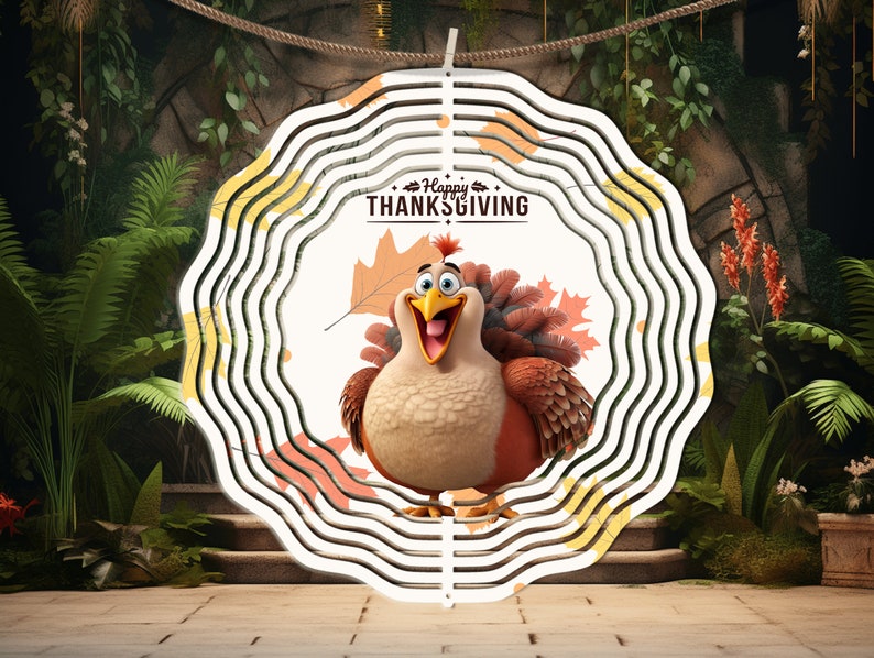 Thanksgiving Wind Spinner PNG Turkey Wind Spinner Sublimation - Etsy