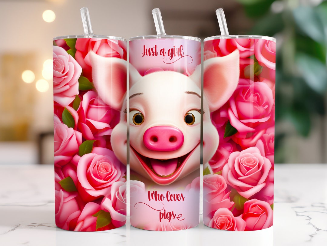 Pig Skinny Tumbler Sublimation: Pig Seamless 20 Oz Skinny Tumbler ...