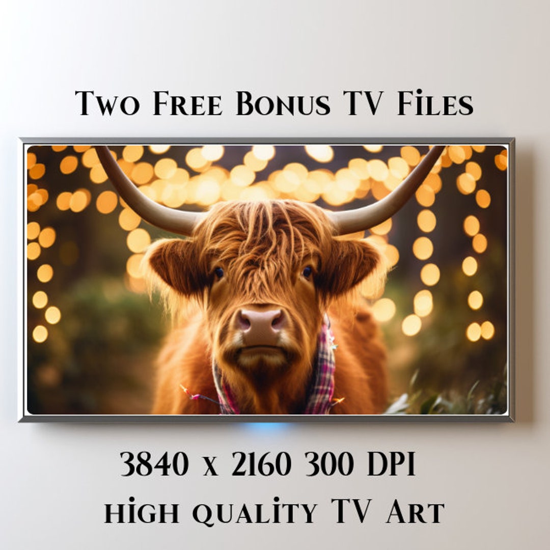 Highland Cow Samsung Frame TV Art | Instant Download | Frametv Art ...