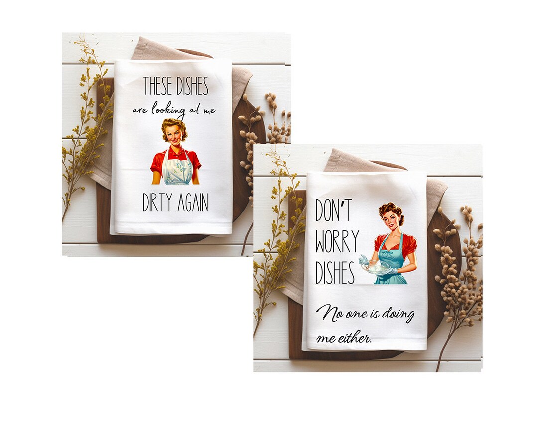 Funny Kitchen Towel Design Bundle PNG SVG | Kitchen Tea Towel ...