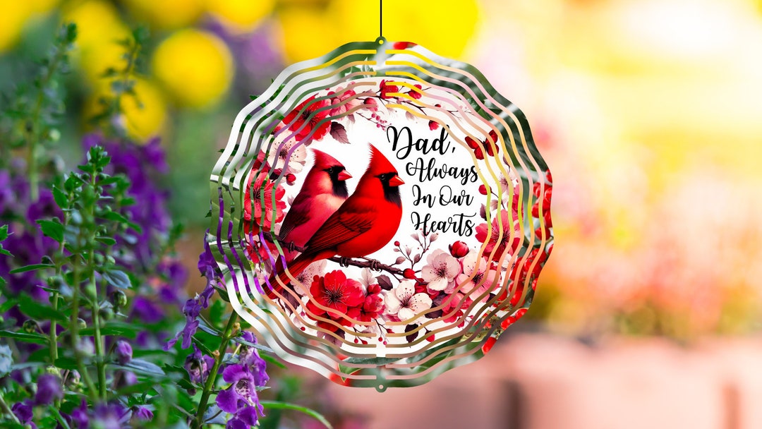 Dad Red Cardinal Wind Spinner PNG, Dad Cardinal Wind Spinner Design ...