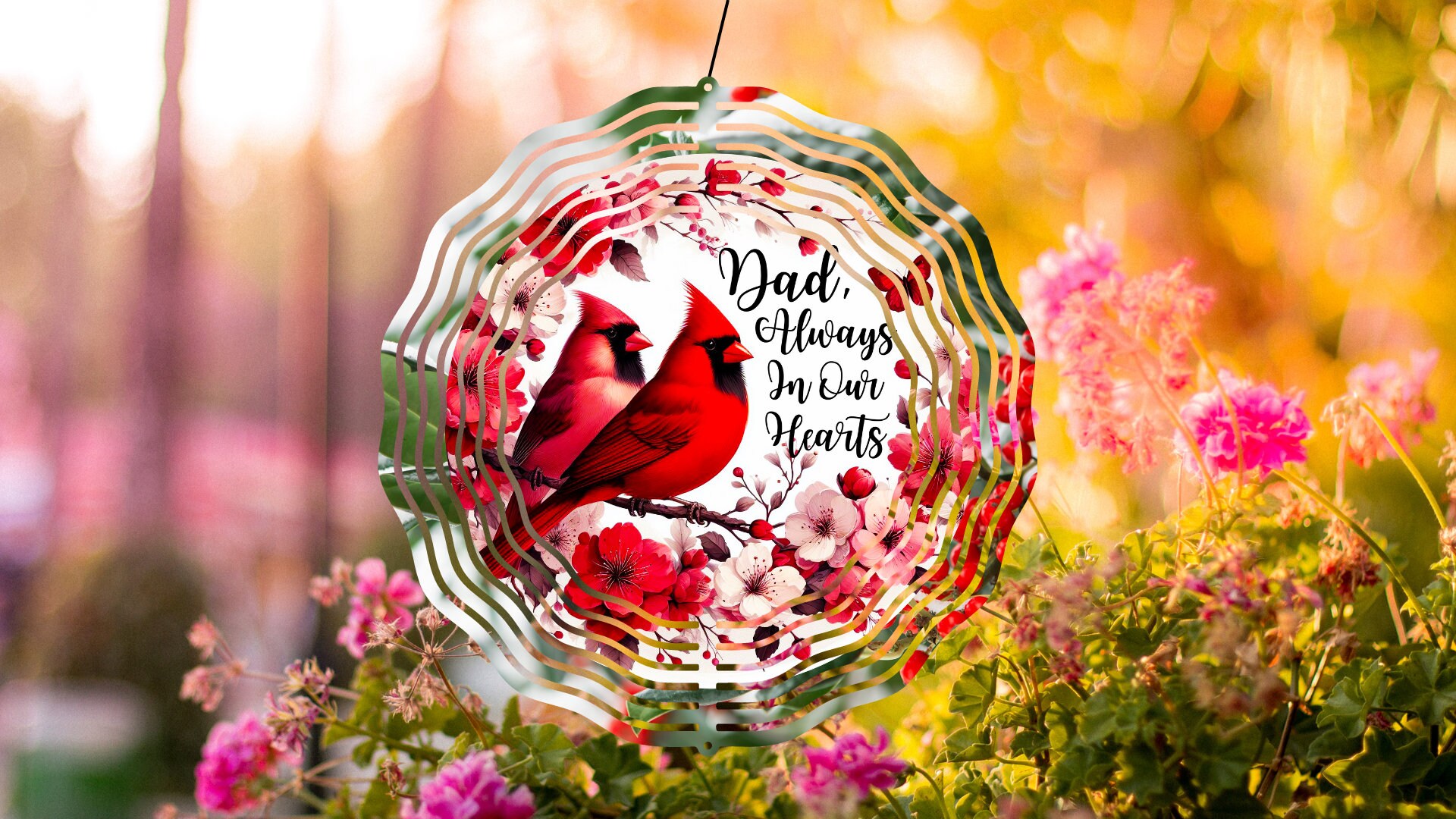 Dad Red Cardinal Wind Spinner PNG, Dad Cardinal Wind Spinner Design ...