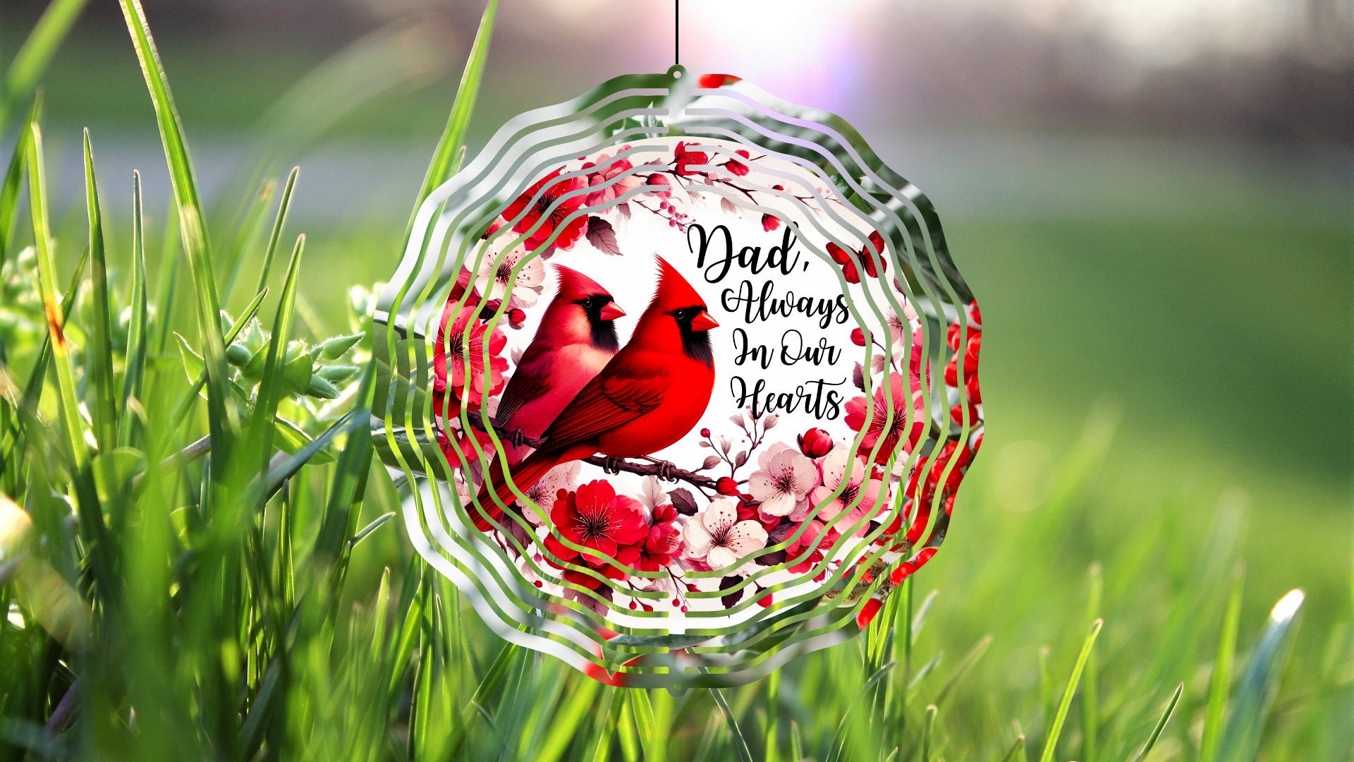 Dad Red Cardinal Wind Spinner PNG, Dad Cardinal Wind Spinner Design ...