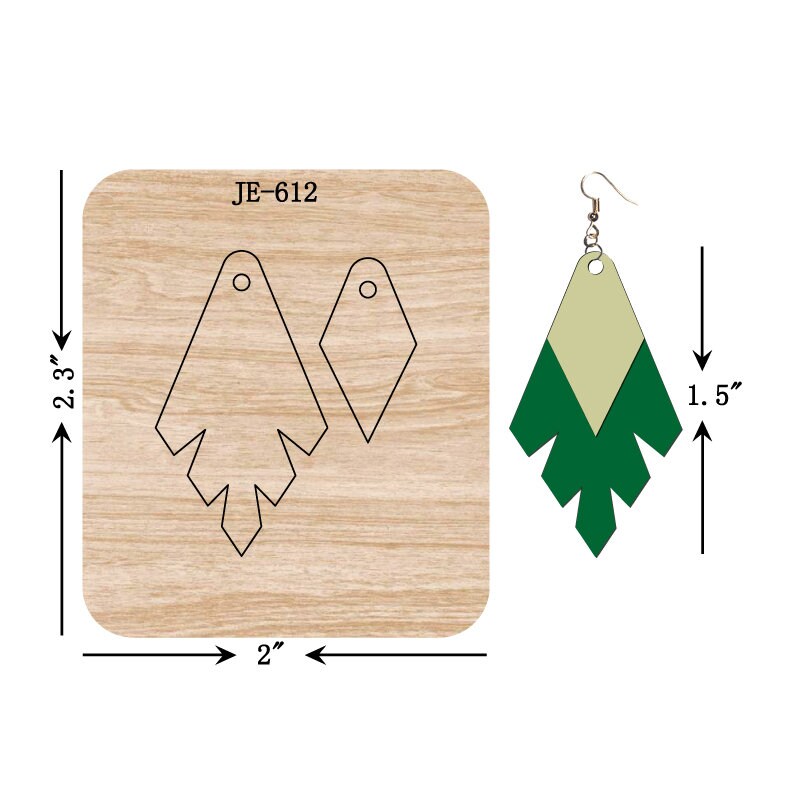 Leather Earring Die Cutting,1.5 INCH, Leaf Earring Die, Feather Leather ...