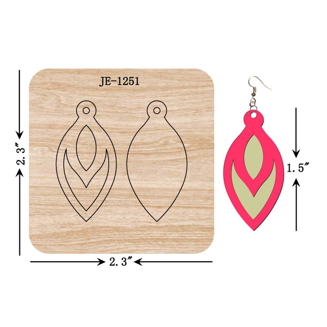 Leather Earring Die Cutting,1.5 INCH, Teardrop Earring Die, Small ...