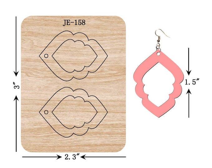 Leather Earring Cutting Die, 1.5 INCH Holly Berry, Christmas Earring ...