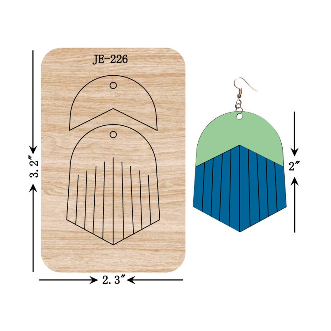 Leather Earring Die Cutting,2 INCH, Fringe Earring Die, Short Fringe ...