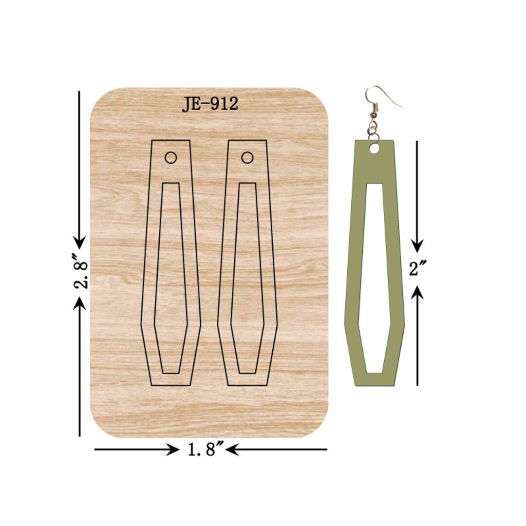 Leather Earring Die Cutting,2 INCH, Bar Earring Die, Minimalist Leather ...