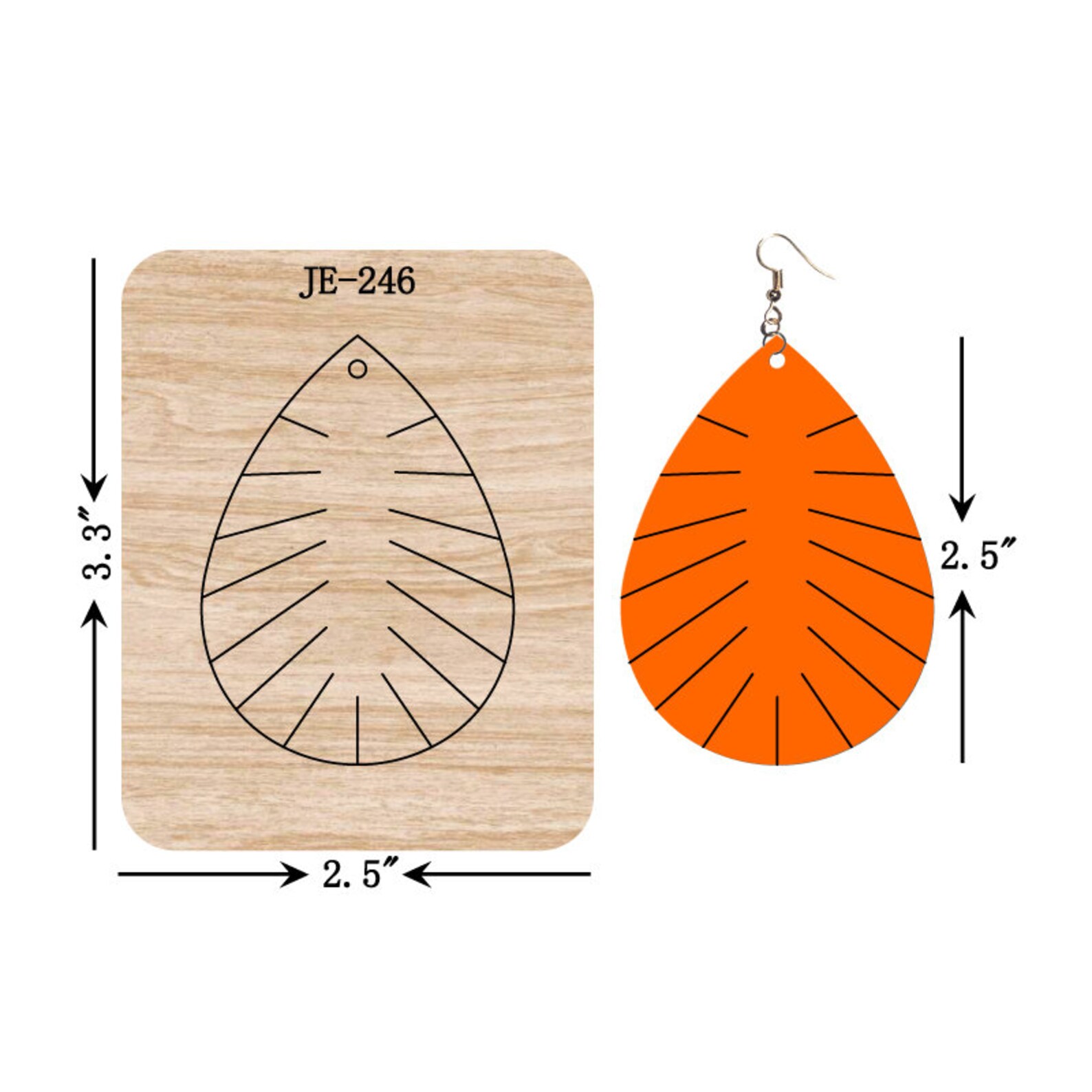 Leather Earring Cutting Die,2.5 INCH, Leaf Earring Die, Fringe Earring ...