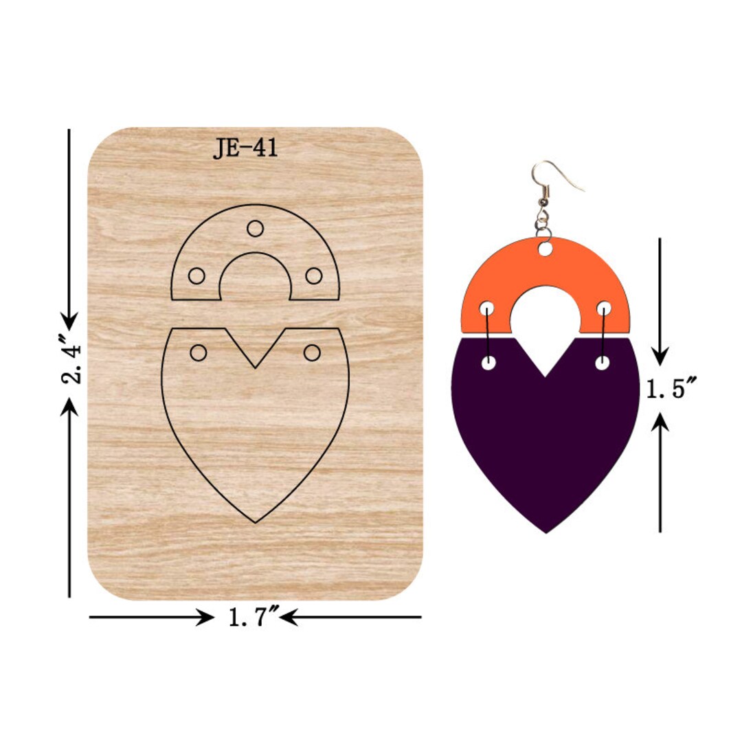 Leather Earring Die Cutting,1.5 INCH, Split Teardrop Earring Die, Small ...