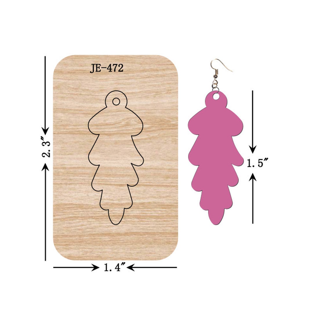 Leather Earring Die Cutting,1.5 INCH, Leaf Earring Die, Feather Leather ...