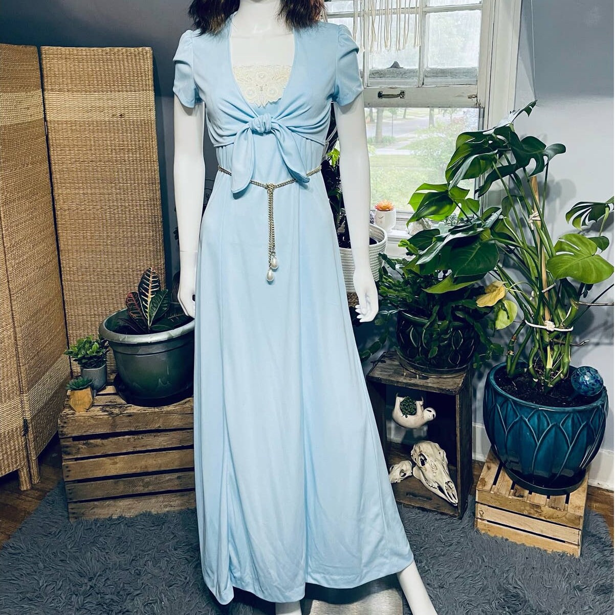 Vintage Maxi Dress & Wrap Top Set - Etsy
