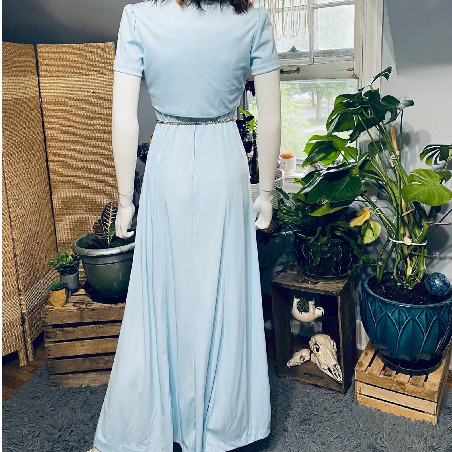 Vintage Maxi Dress & Wrap Top Set - Etsy