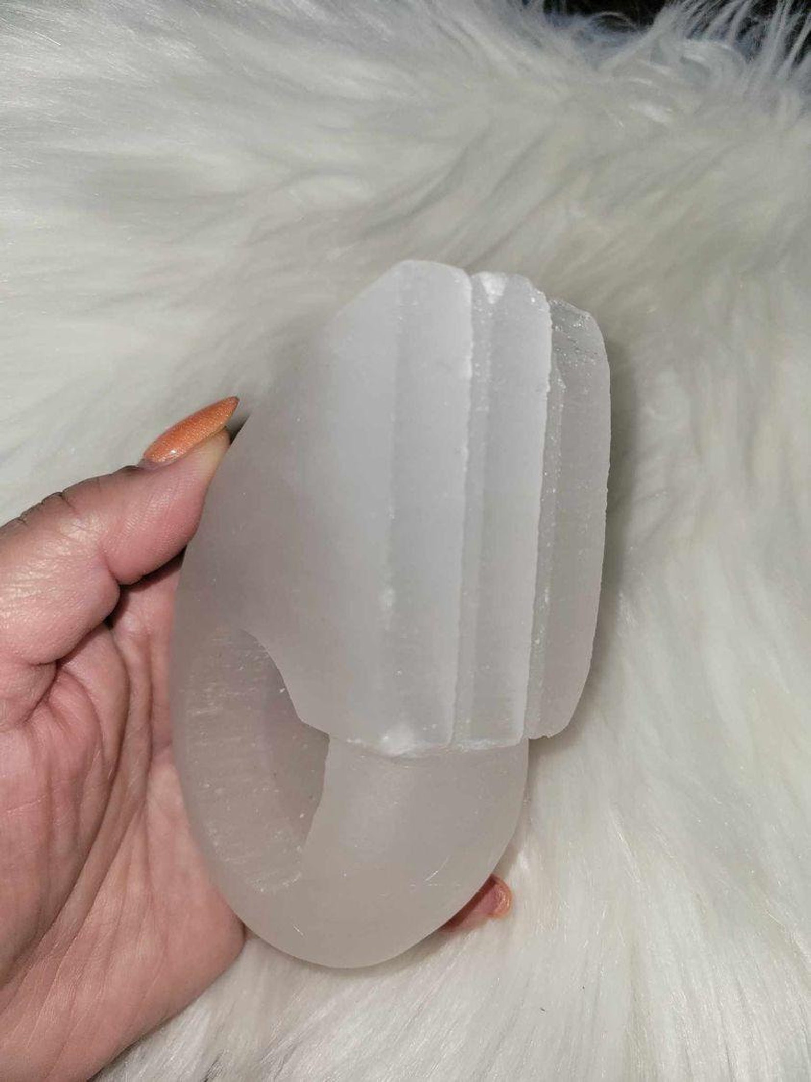 Ammonite Shaped Satin Spar Selenite Bowl/candle Holder Good for Inner ...